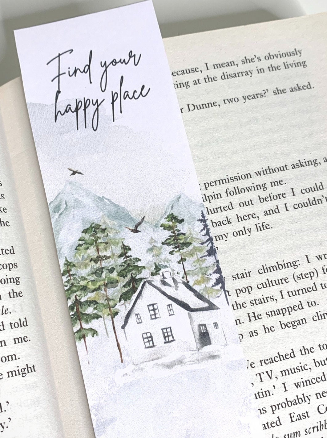 Printable Bookmark PDF Find Your Happy Place Digital Download Bookmark ...