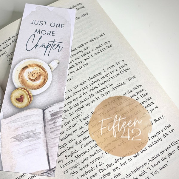 Just One More Chapter Bookmark Printable - Etsy