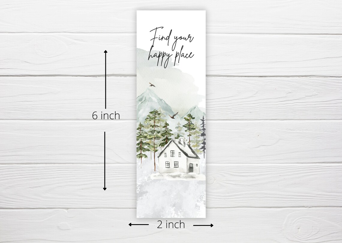 Printable Bookmark PDF Find Your Happy Place Digital Download Bookmark ...