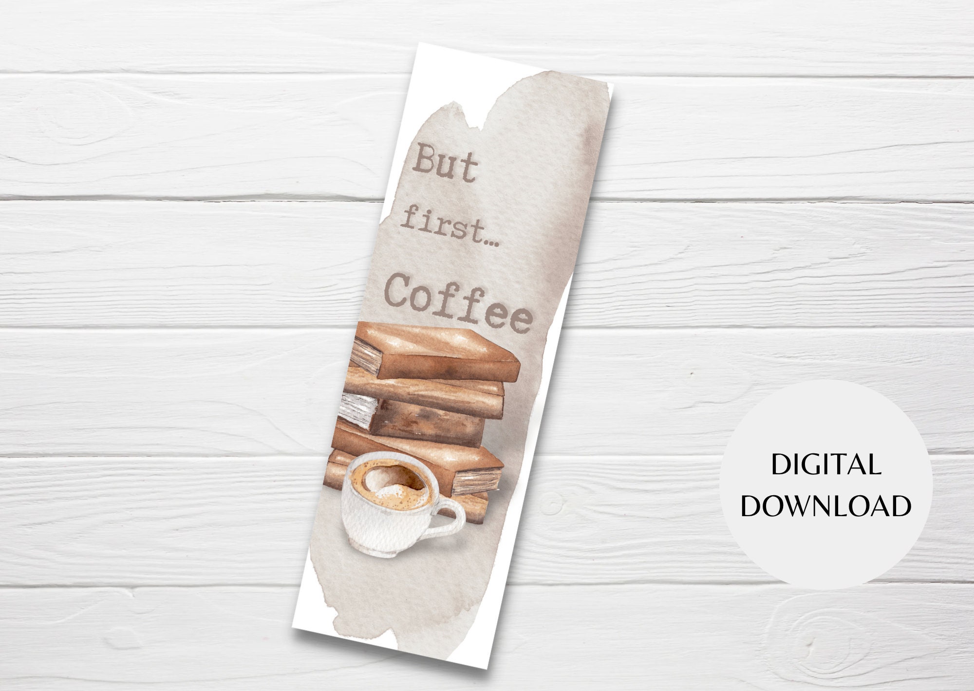 Printable Bookmarks Png Set of 3 Bookmarks Printable Coffee - Etsy ...