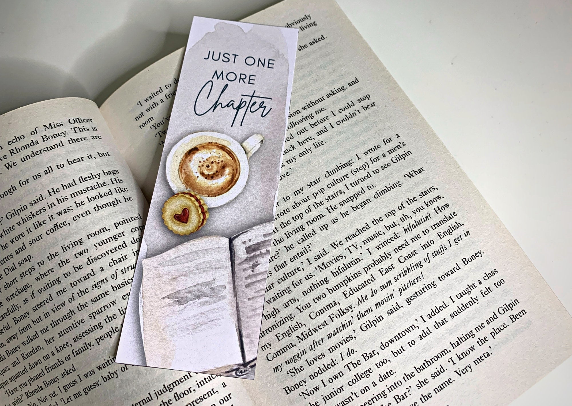 Printable Bookmark Png Watercolour Bookmark Digital Bookmark Just One ...