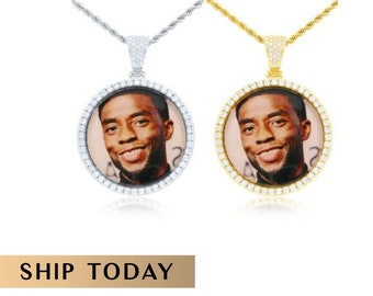 Circle Iced Out Pendant - Etsy