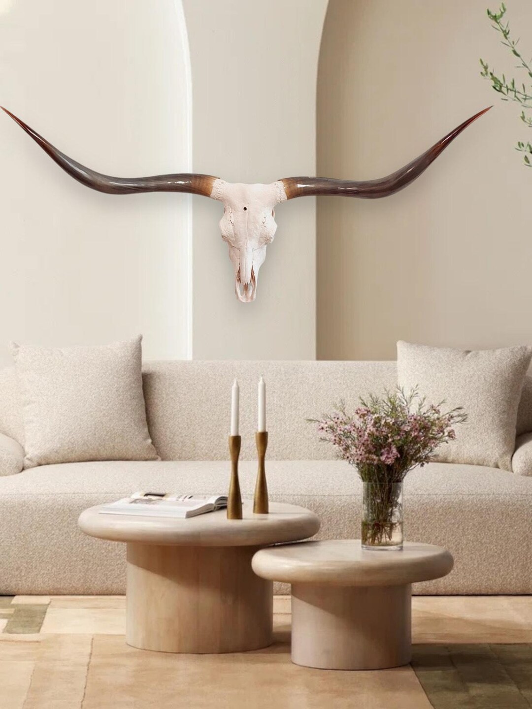Authentic Longhorn Cow Skull | Western Home Decor | Rustic Farmhouse ...