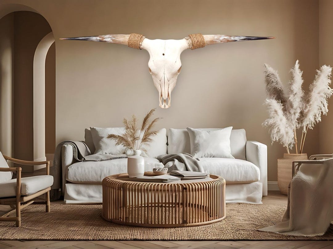 Longhorn Cow Skull | Modern Western Decor | Perfect Wall Accent 764 - Etsy