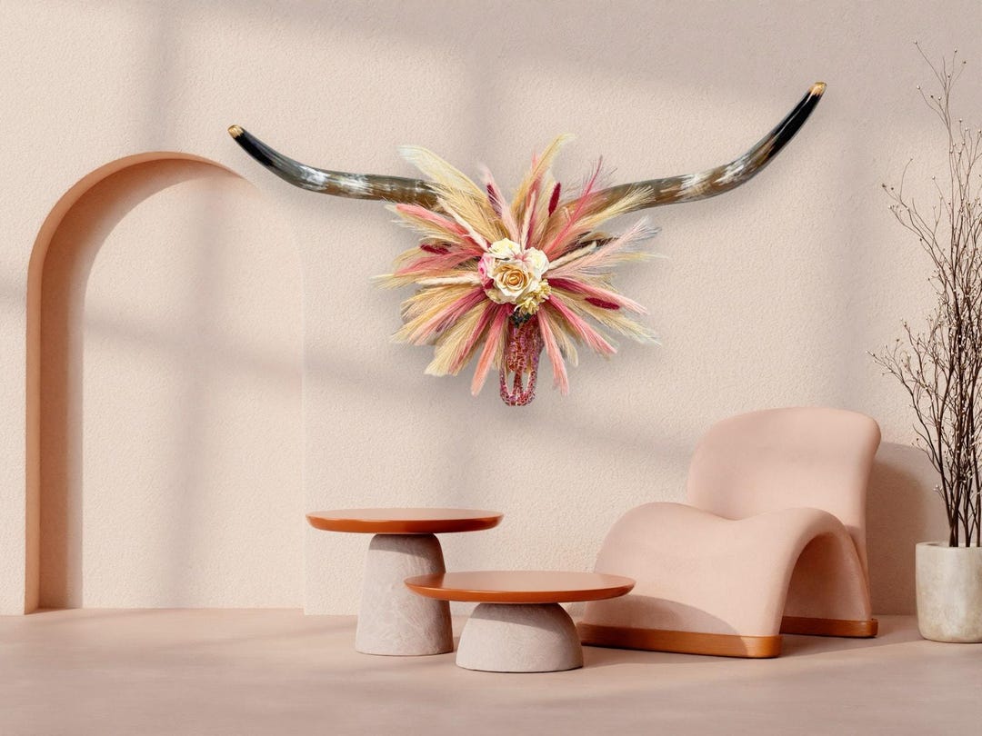 Real Longhorn Skull Western Home Decor Rustic Farmhouse Art 648 - Etsy