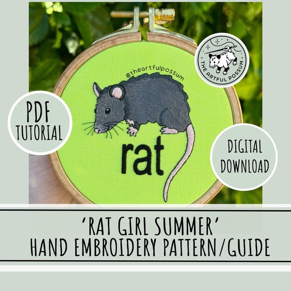Rat Embroidery - Etsy