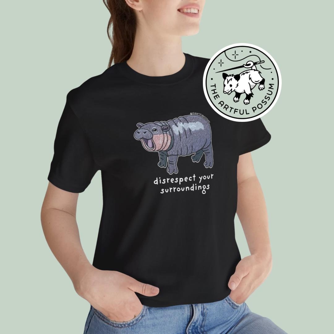 Disrespectful Baby Hippo T-shirt - Unisex Jersey Short Sleeve Tee ...