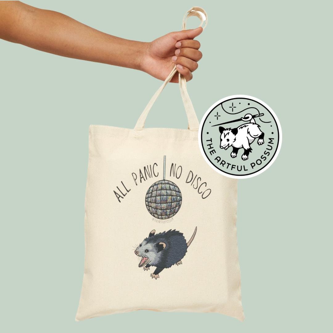 Original All Panic No Disco Opossum Hand Embroidery PRINT Cotton Canvas ...