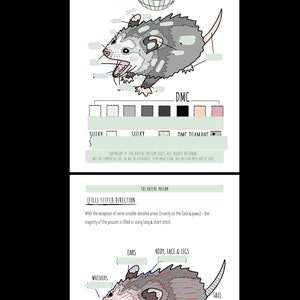 Panic Party Possum - All Panic No Disco Opossum Hand Embroidery PDF ...