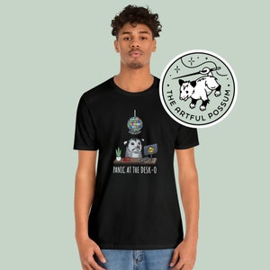 Panic at the Desk-o-possum T-shirt Unisex Jersey Short Sleeve Tee Hand ...