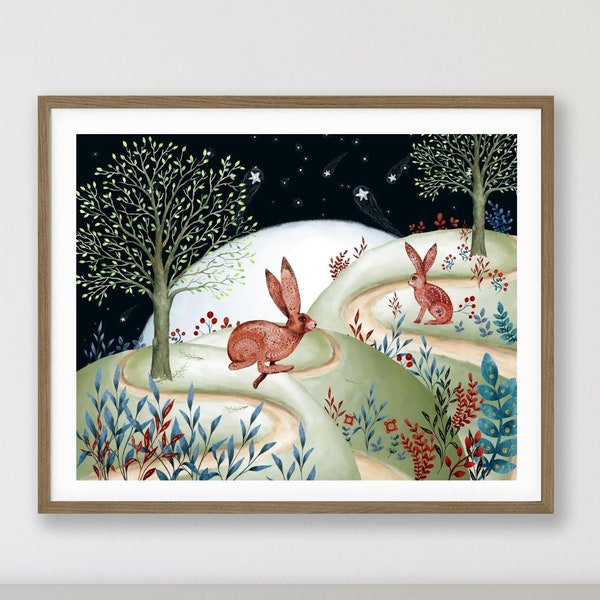 Whimsical Rabbit - Etsy