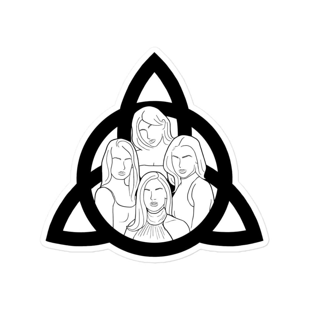 Charmed | the Power of Four Sticker | Minimalist Style Sketch Art Prue ...