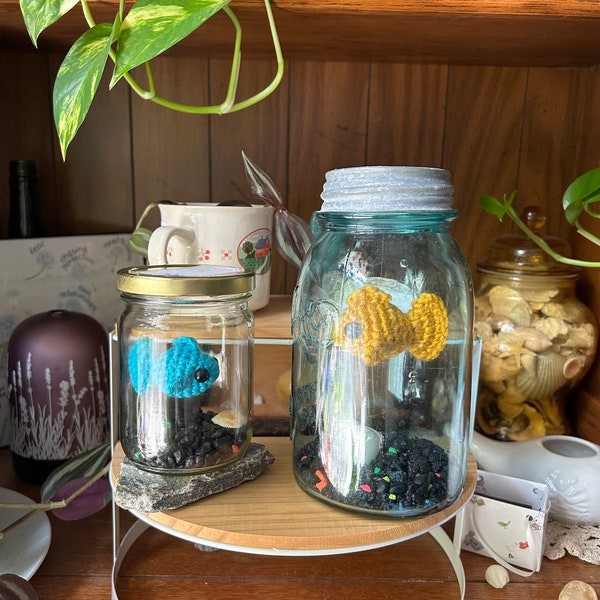 Crochet Fish in Jar - Etsy