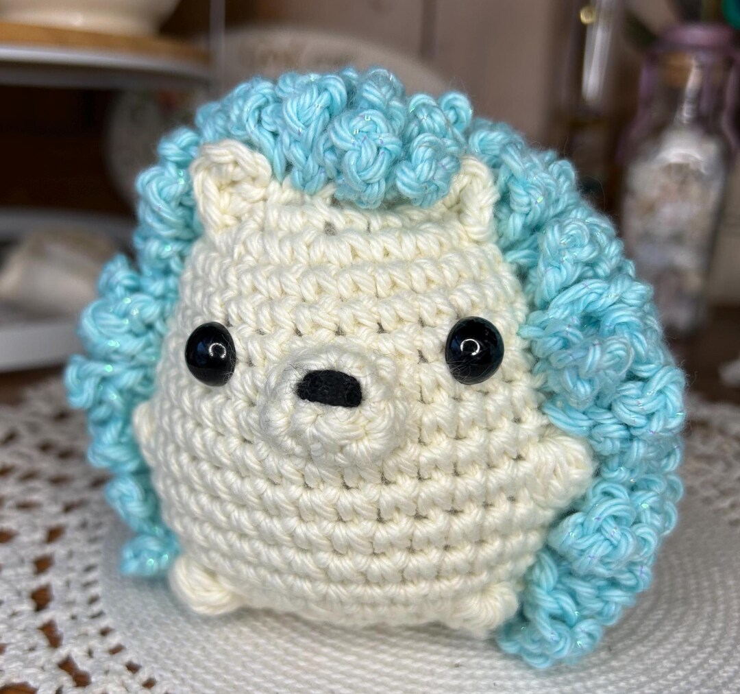 Crocheted Amigurumi Stuffed Animal Hedgehog Stuffie for Gender Neutral ...