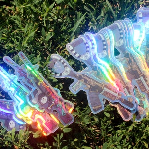 Rust Video Game M249 Pony and AK Victoria Holographic Vinyl Sticker - Etsy