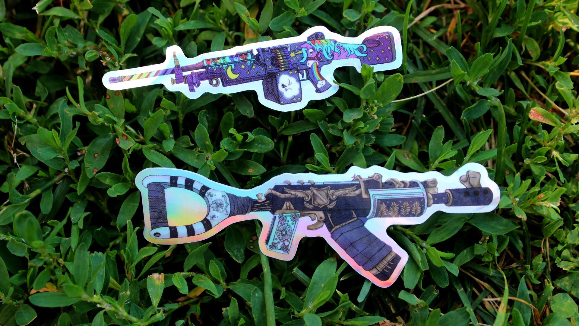 Rust Video Game M249 Pony and AK Victoria Holographic Vinyl - Etsy