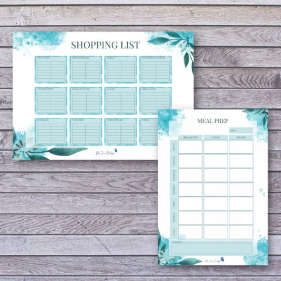 Printable Shopping Pack Shopping List Meal Preparation Home - Etsy