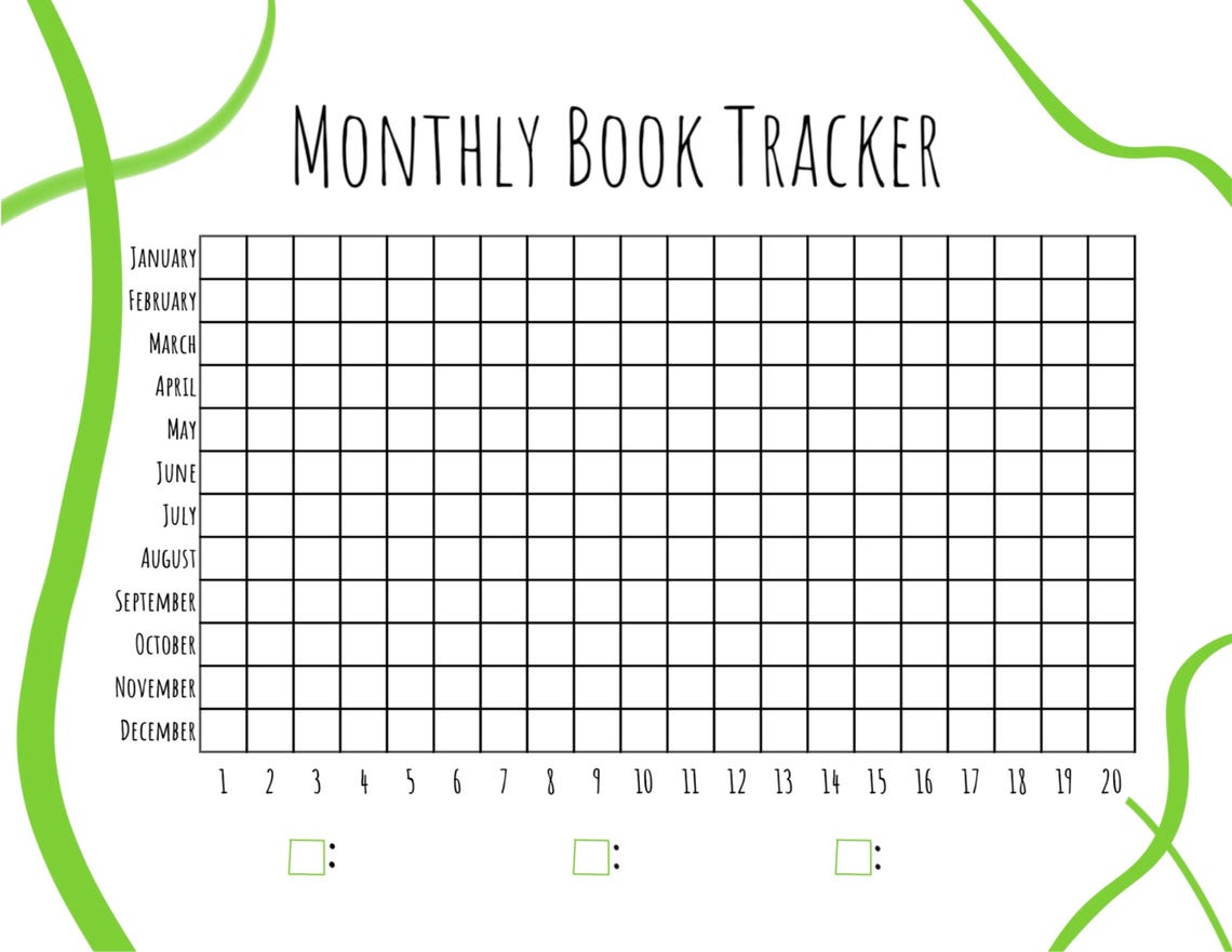 Monthly Coloring Book Tracker - Etsy
