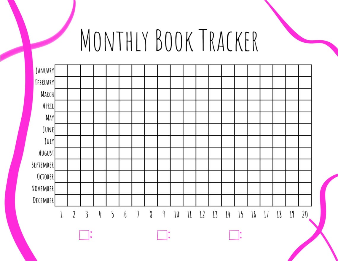 Monthly Coloring Book Tracker - Etsy