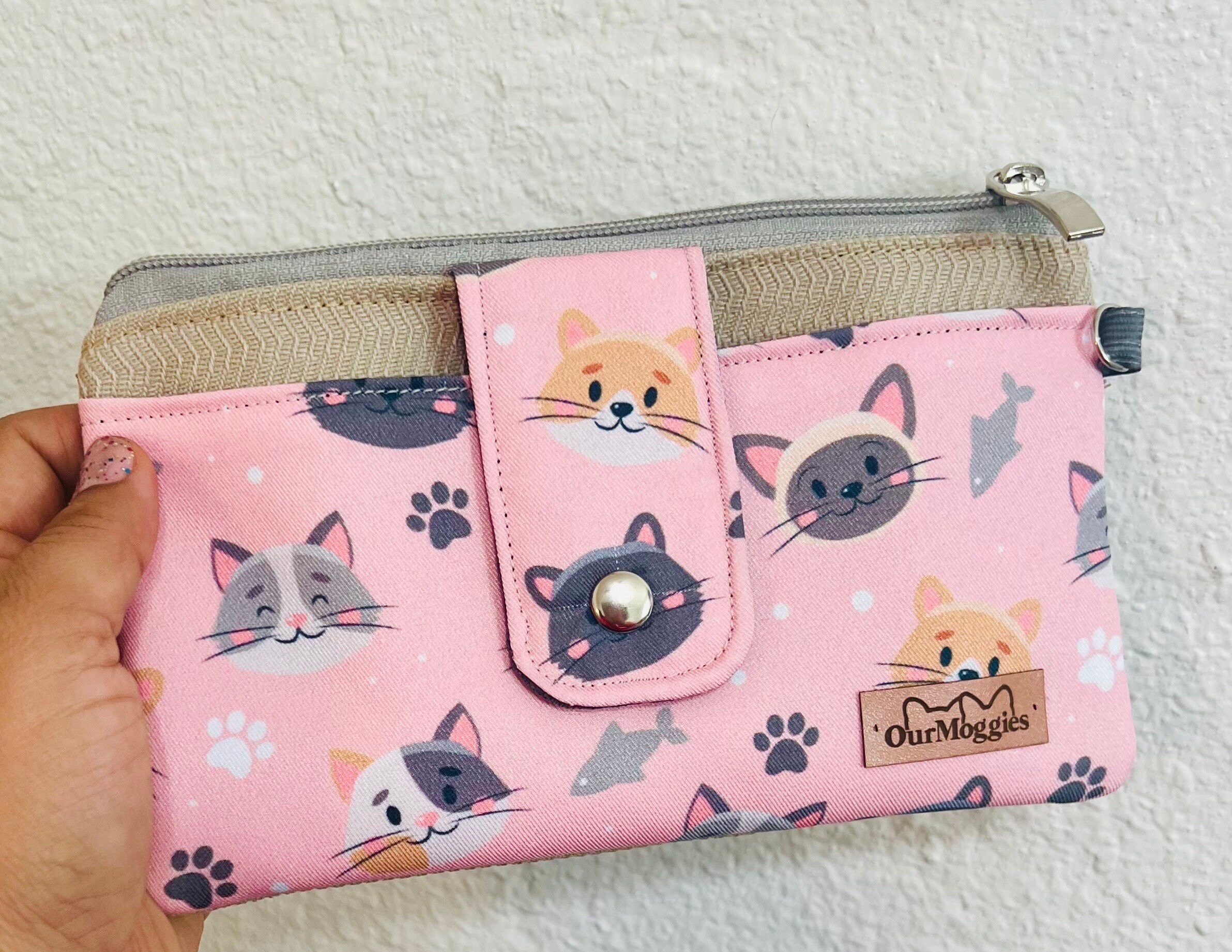 Cute Wallet for Women, Handmade Wallet, Cat Design Wallet, Gif for Her ...