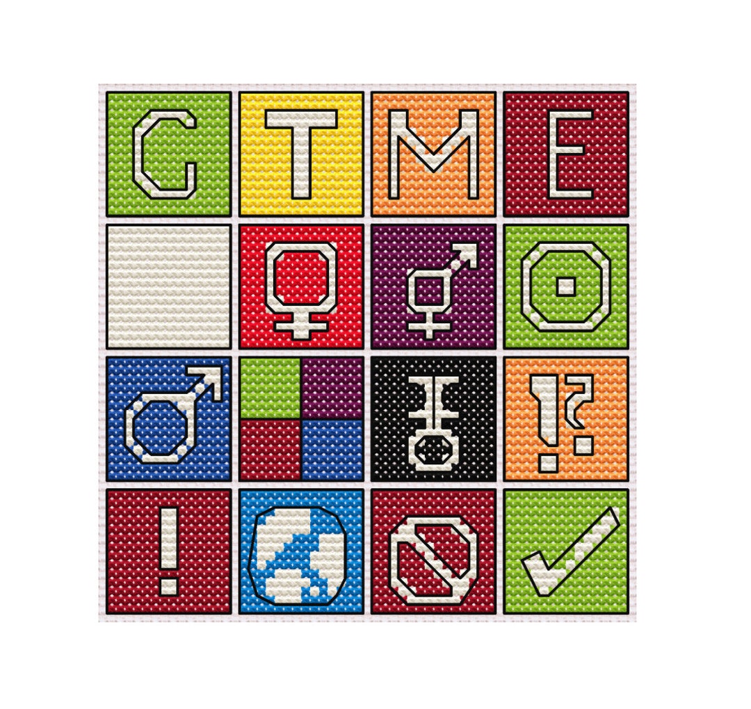 AO3 Work Symbols Cross Stitch Pattern - Etsy