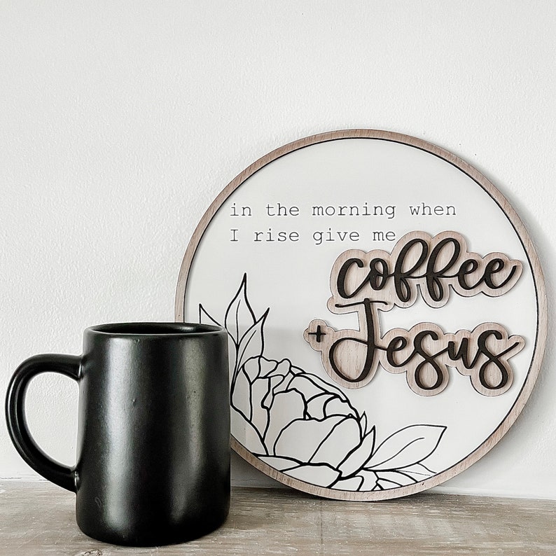 Round Coffee Bar Laser File - DIGITAL DOWNLOAD - Coffee Sign - Coffee ...