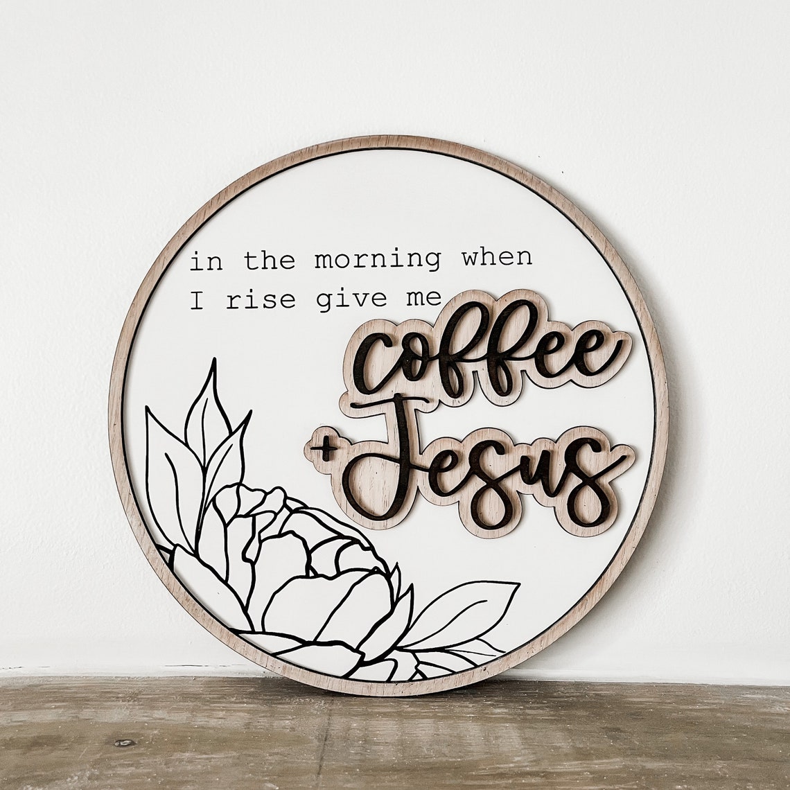 Round Coffee Bar Laser File - DIGITAL DOWNLOAD - Coffee Sign - Coffee ...
