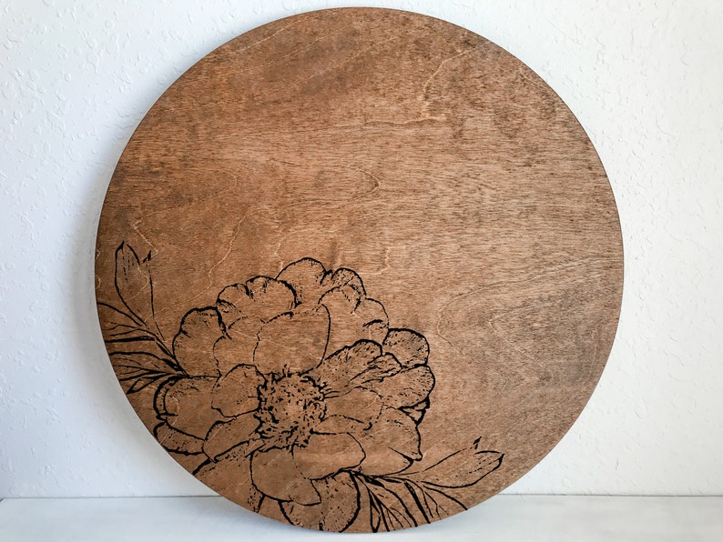 Floral Round Laser File Engraving Laser File Floral Laser - Etsy