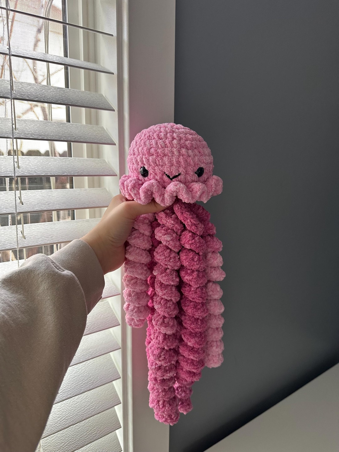 Pink Jellyfish Crocheted Plushie - Etsy