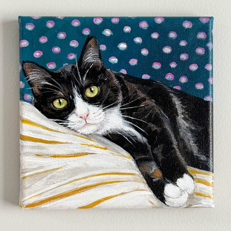 Hand Painted Cat - Etsy
