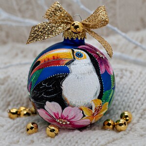 Tucan Christmas Ornament Hand-painted Holiday Decor Premium Christmas ...