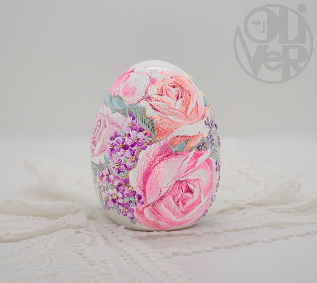 Hand-painted Ceramic Easter Egg Decoration - Etsy