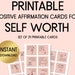 Self Love Affirmation Cards, Set of 60 Printable Positive Affirmation ...