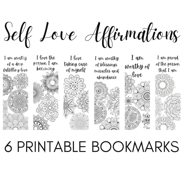 Affirmation Bookmark Printable - Etsy