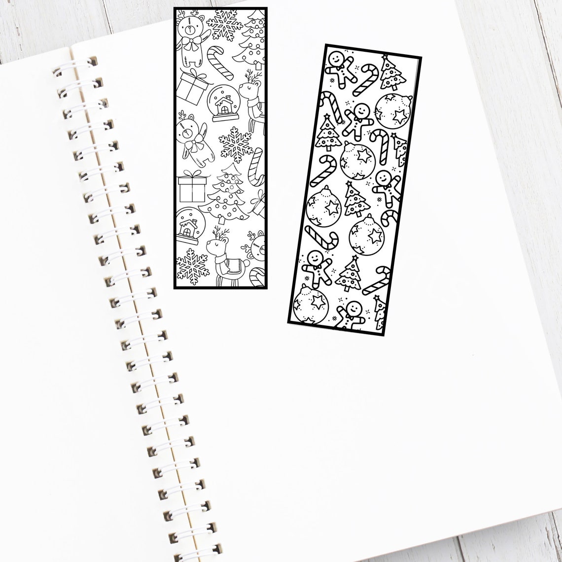 Winter Coloring Bookmarks, Set of 6, DIGITAL DOWNLOAD, Coloring ...