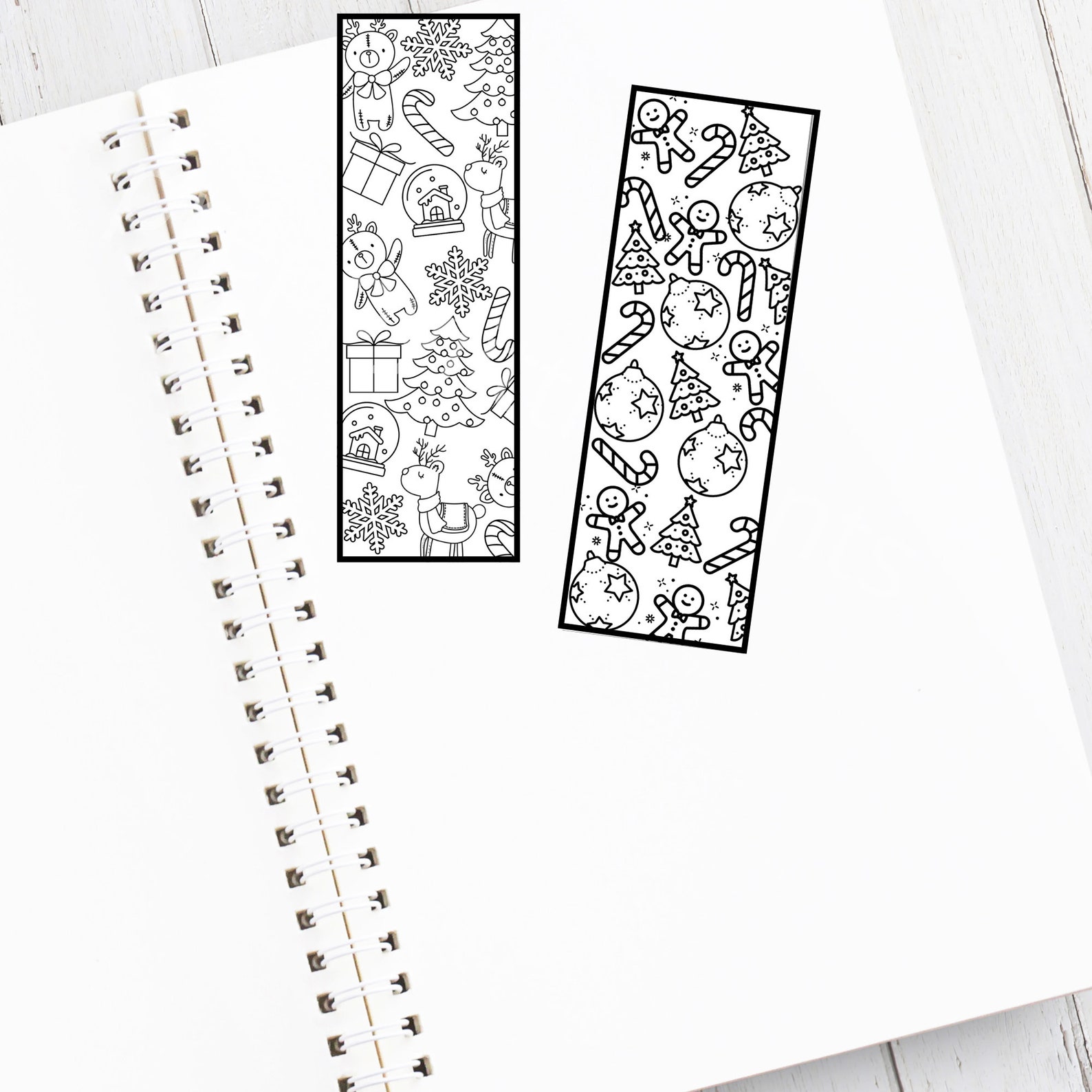 Winter Coloring Bookmarks, Set of 6, DIGITAL DOWNLOAD, Coloring ...