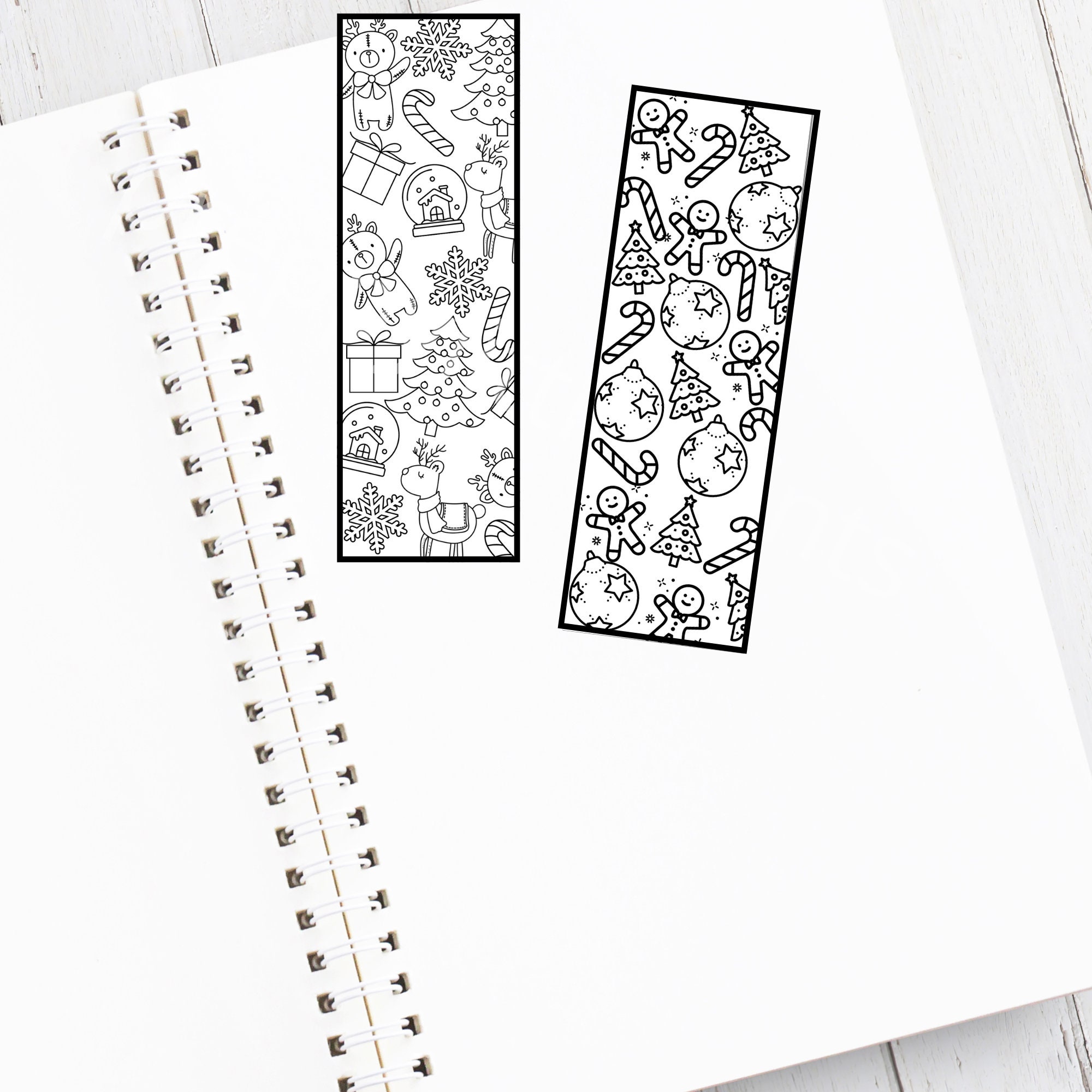 Winter Coloring Bookmarks, Set of 6, DIGITAL DOWNLOAD, Coloring ...