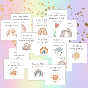 Sweary Affirmation Cards, Sassy Affirmations, Badass Affirmation Deck ...