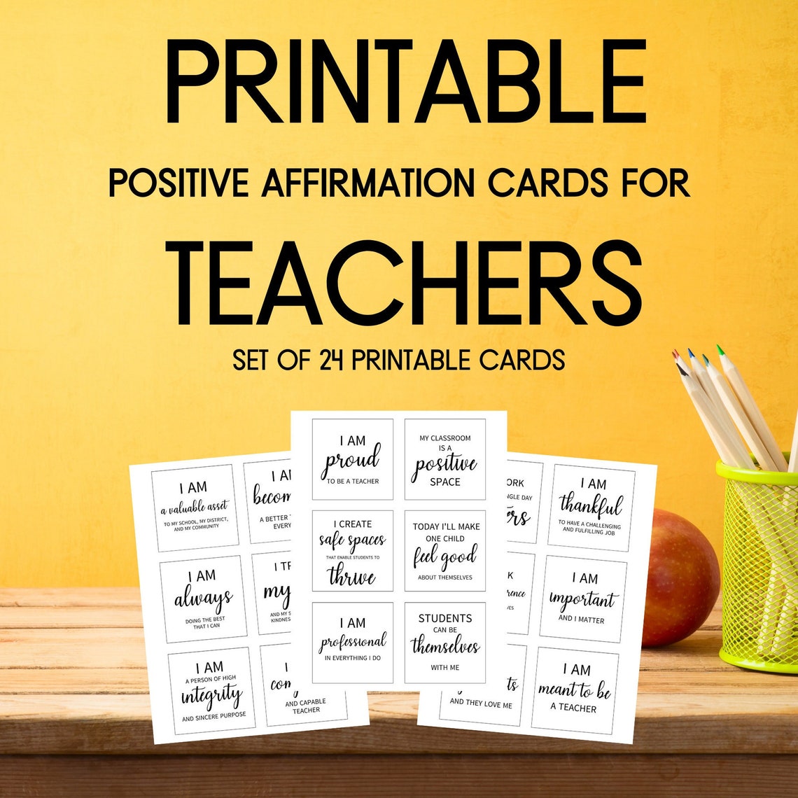 Teacher Affirmation Cards Printable Affirmations for - Etsy Australia