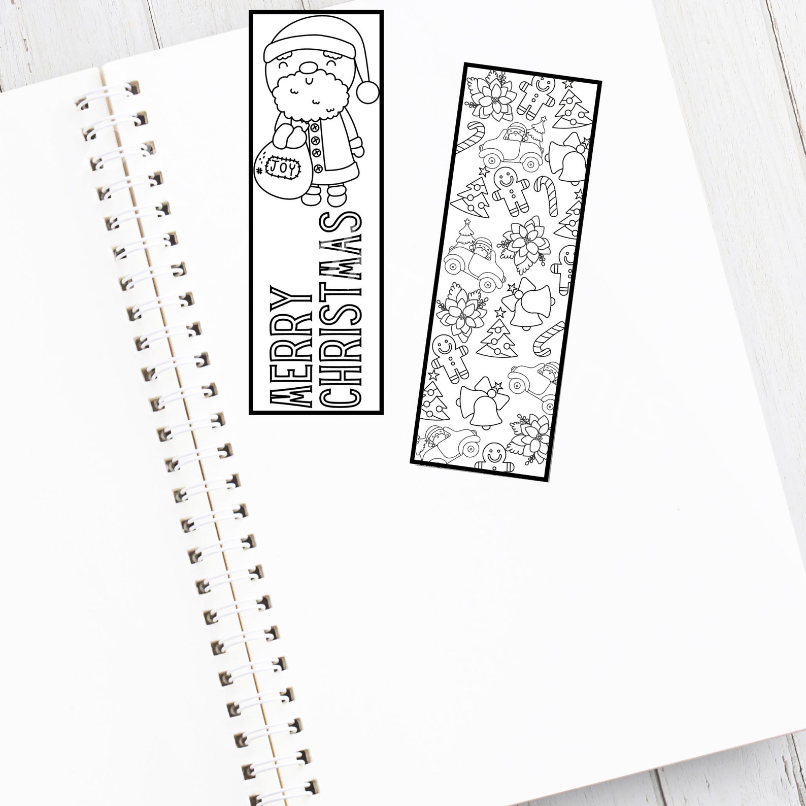 Winter Coloring Bookmarks, Set of 6, DIGITAL DOWNLOAD, Coloring ...