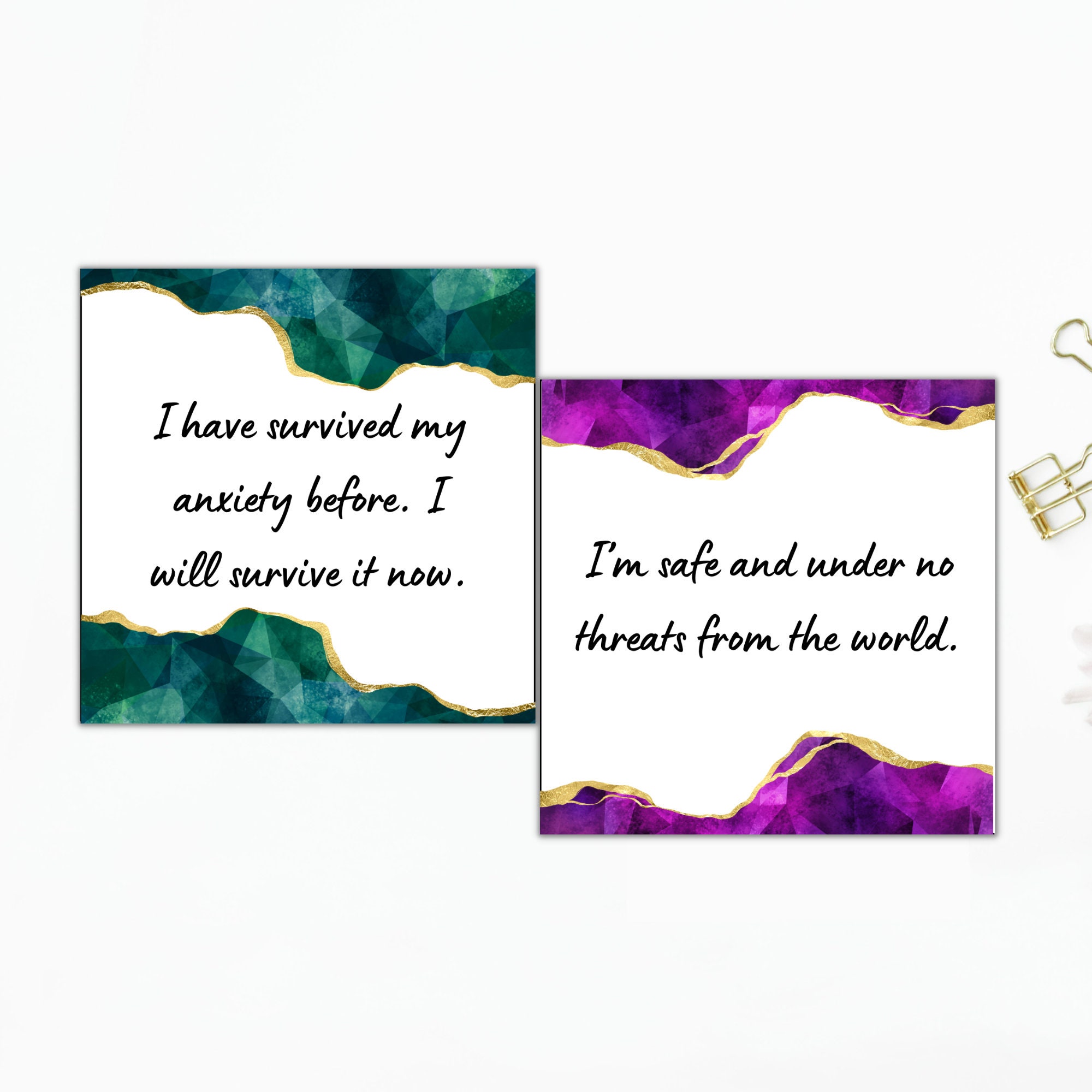 Positive Affirmation Cards for Anxiety, Stress Relief and Self Care ...