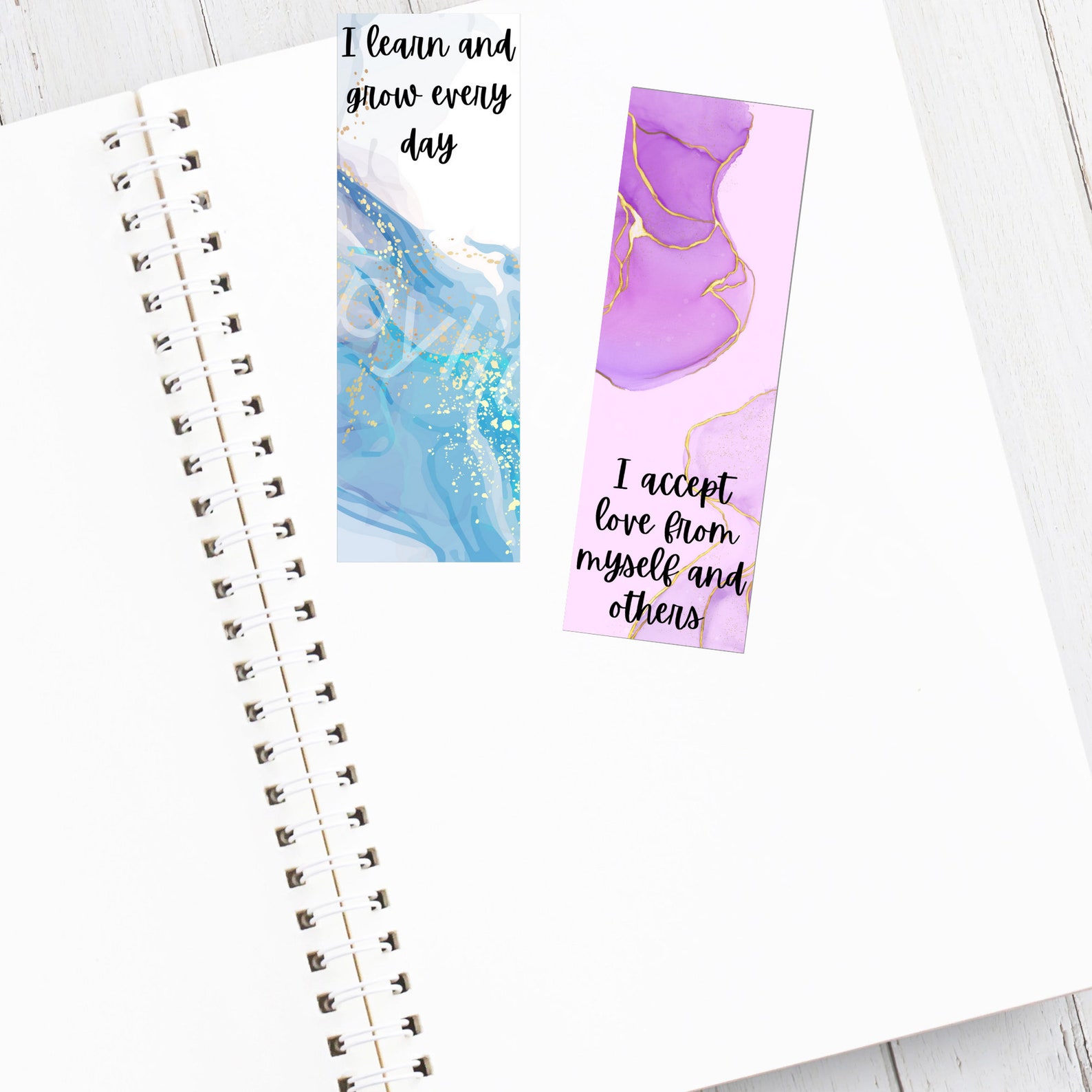 Self Love Bookmarks Printable Set of 6, DIGITAL DOWNLOAD, Affirmations ...