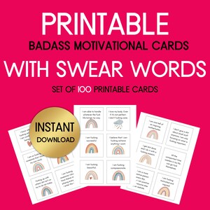 Sweary Affirmation Cards, Sassy Affirmations, Badass Affirmation Deck ...