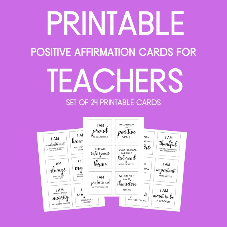 Printable Teacher Affirmations - Printable Word Searches