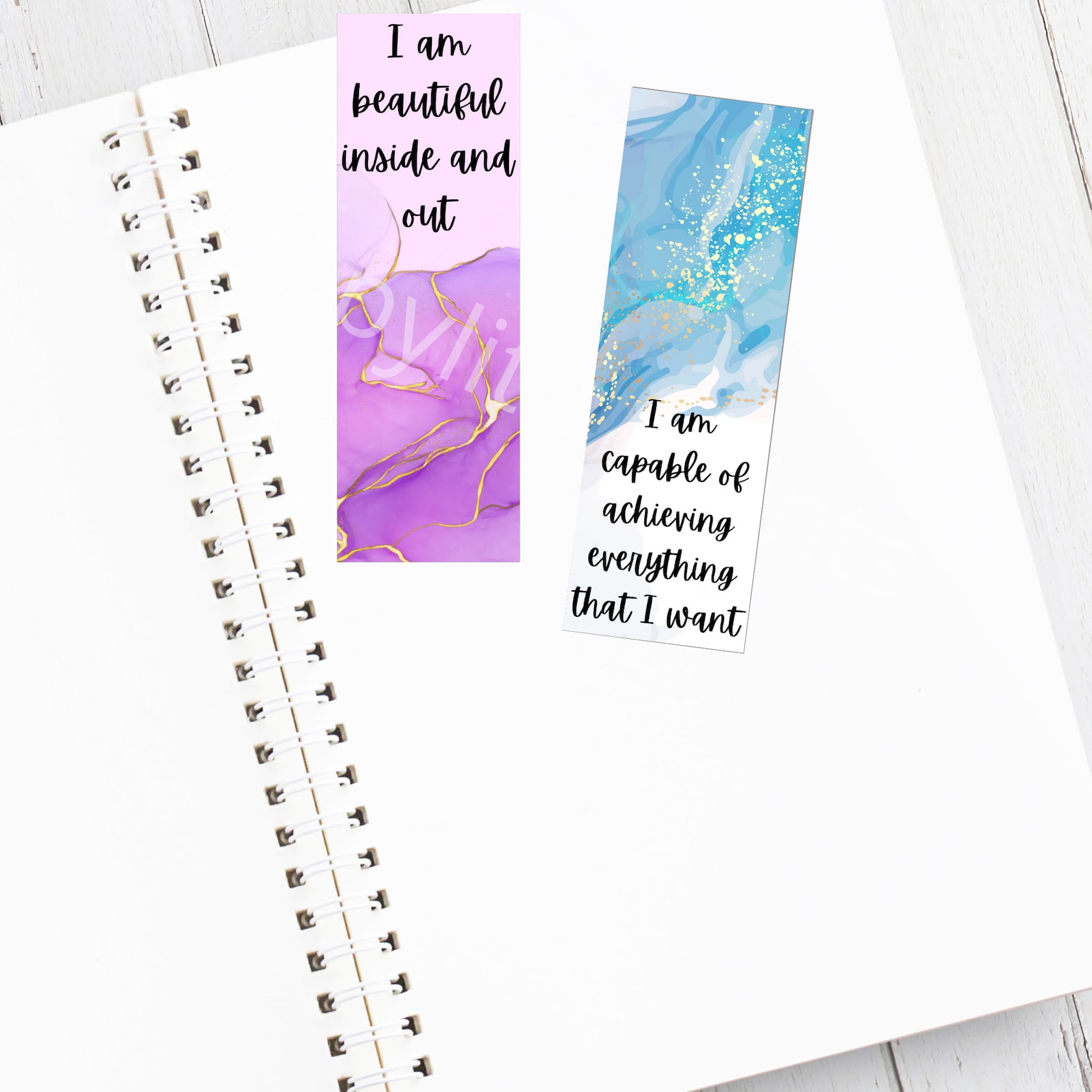 Self Love Bookmarks Printable Set of 6, DIGITAL DOWNLOAD, Affirmations ...