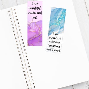 Self Love Bookmarks Printable Set of 6, DIGITAL DOWNLOAD, Affirmations ...