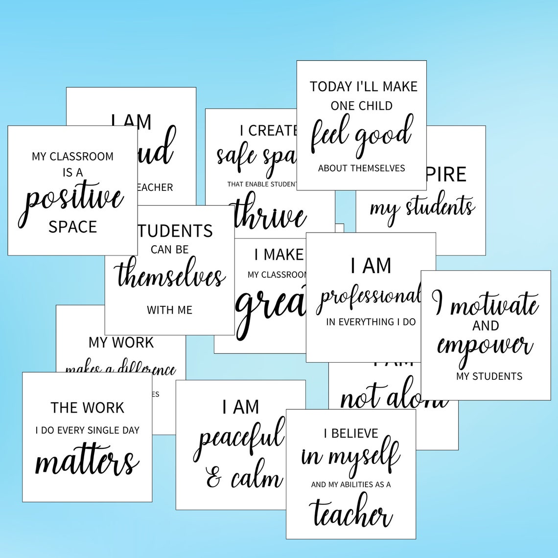 Teacher Affirmation Cards Printable Affirmations for - Etsy Australia