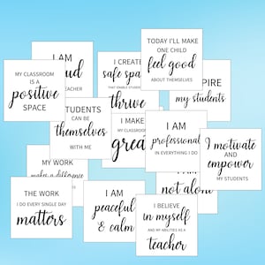 Teacher Affirmation Cards Printable, Affirmations for Teachers,teacher ...