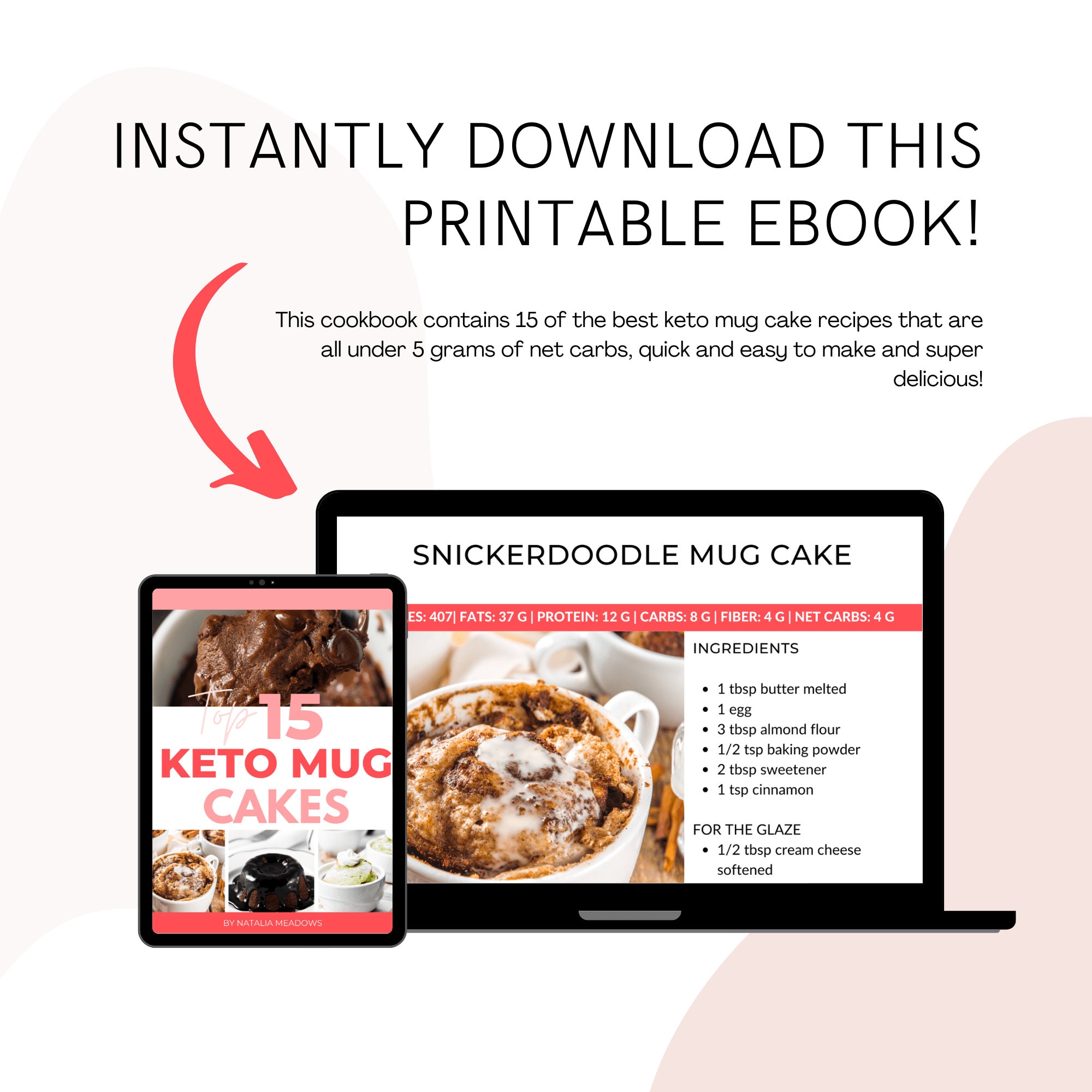 Keto Mug Cakes Cookbook, Best Keto Mug Cake Recipes E-book, Printable ...