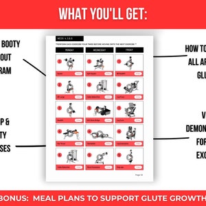 12-week Booty Workout Plan for Women, Exercise Program for Glutes - Etsy